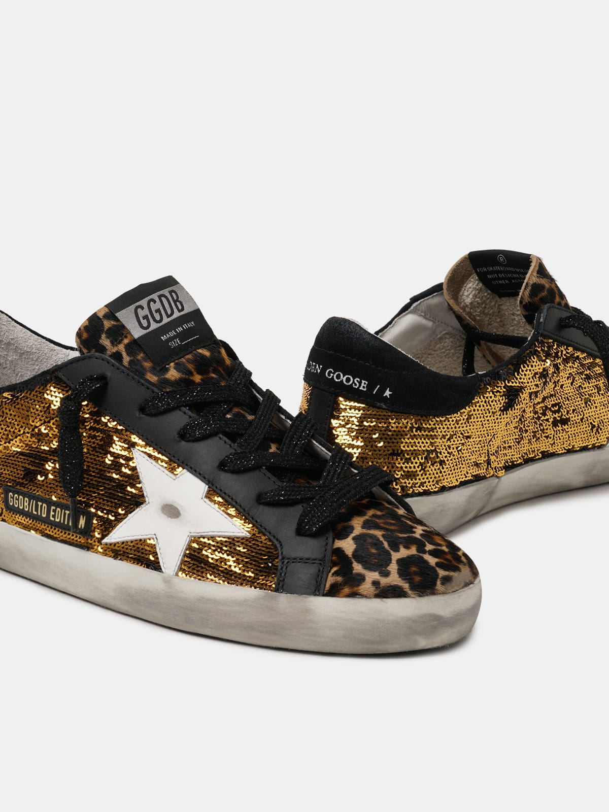 Women's Limited Edition Super-Star sneakers with sequins and leopard ...
