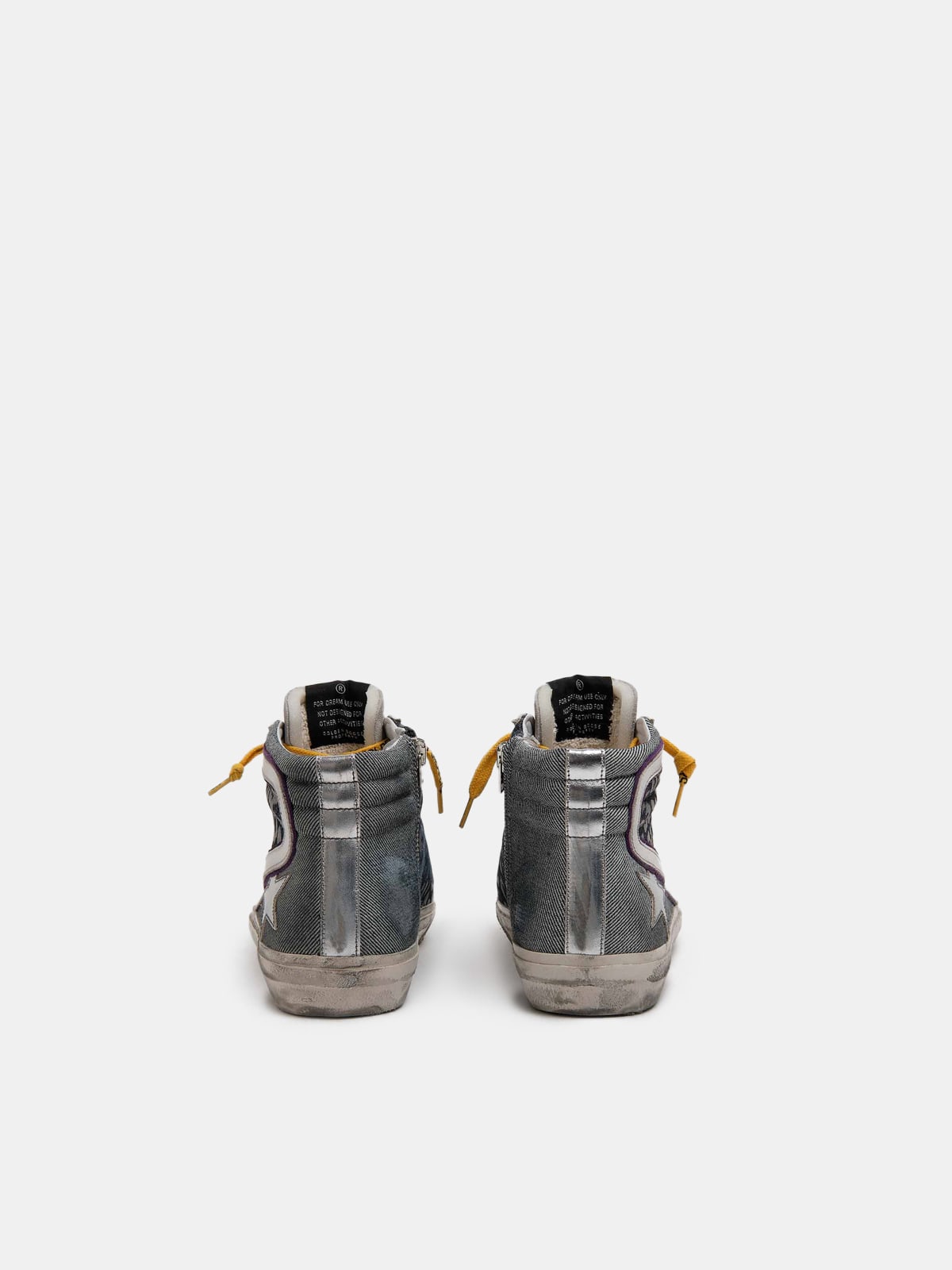 LAB Limited Edition Slide sneakers in denim and suede with laminated ...