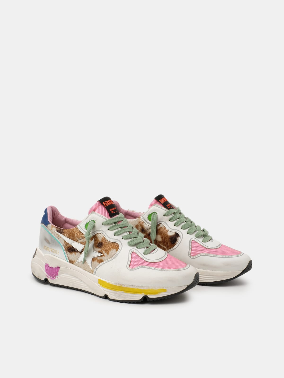 Running Sole sneakers with animal-print insert | Golden Goose