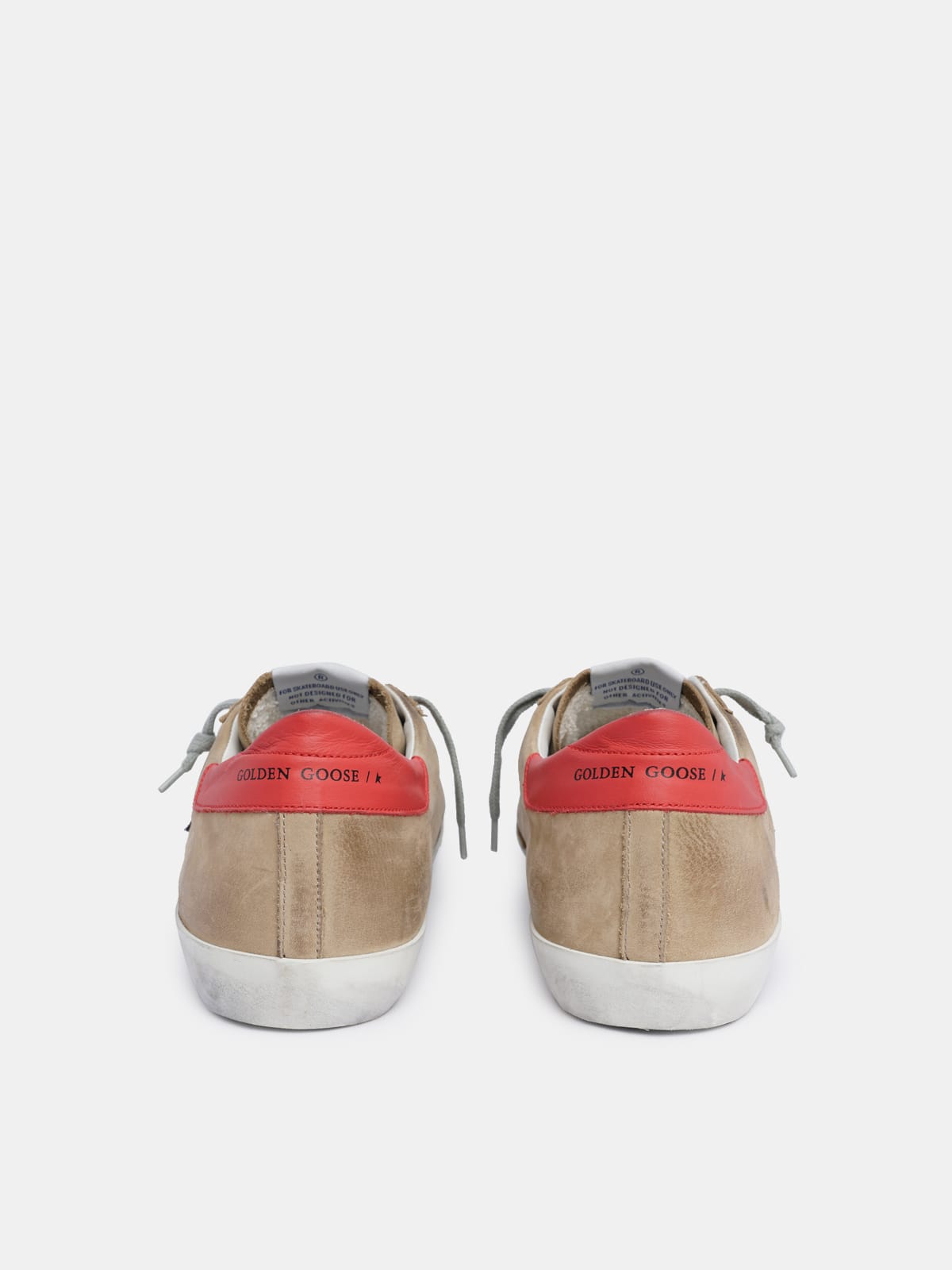 Nubuck Super-Star sneakers with red heel tab | Golden Goose