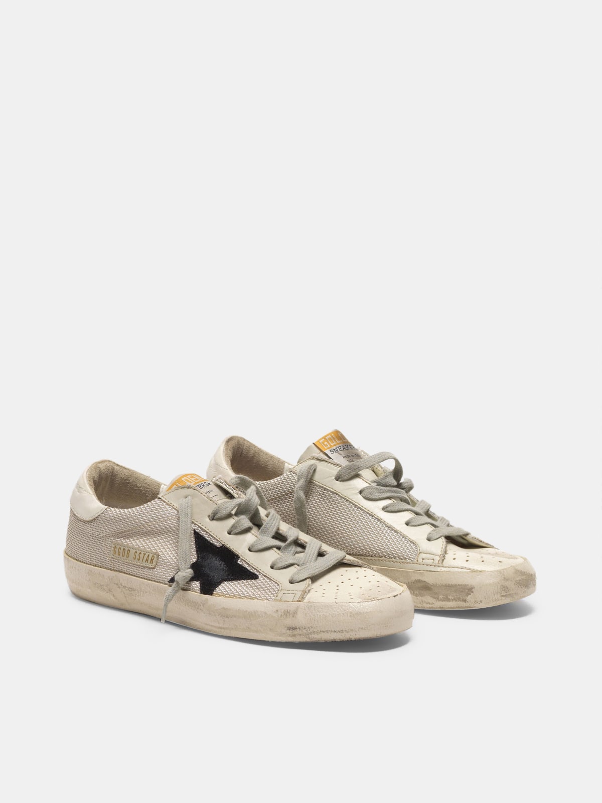 Super-Star sneakers in leather with mesh insert | Golden Goose