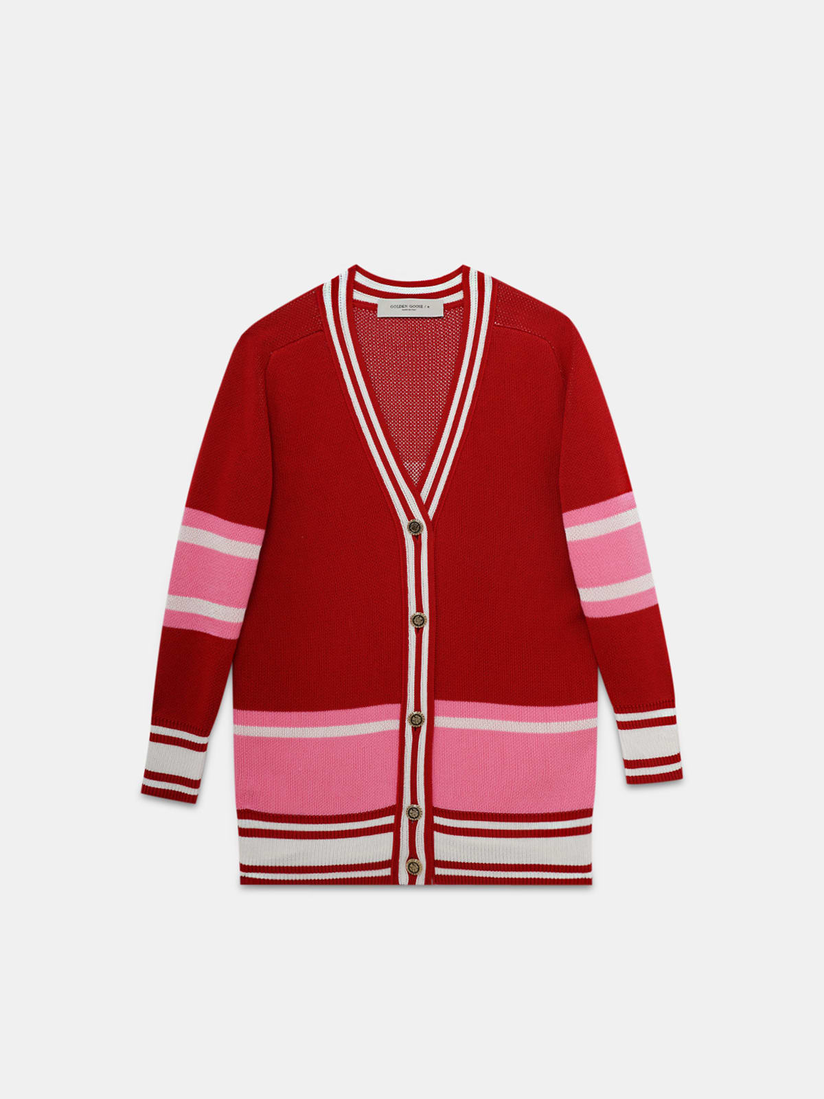 Dixie college cardigan with lettering on the back | Golden Goose
