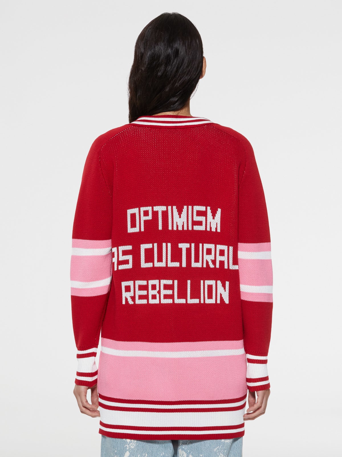 Dixie college cardigan with lettering on the back | Golden Goose
