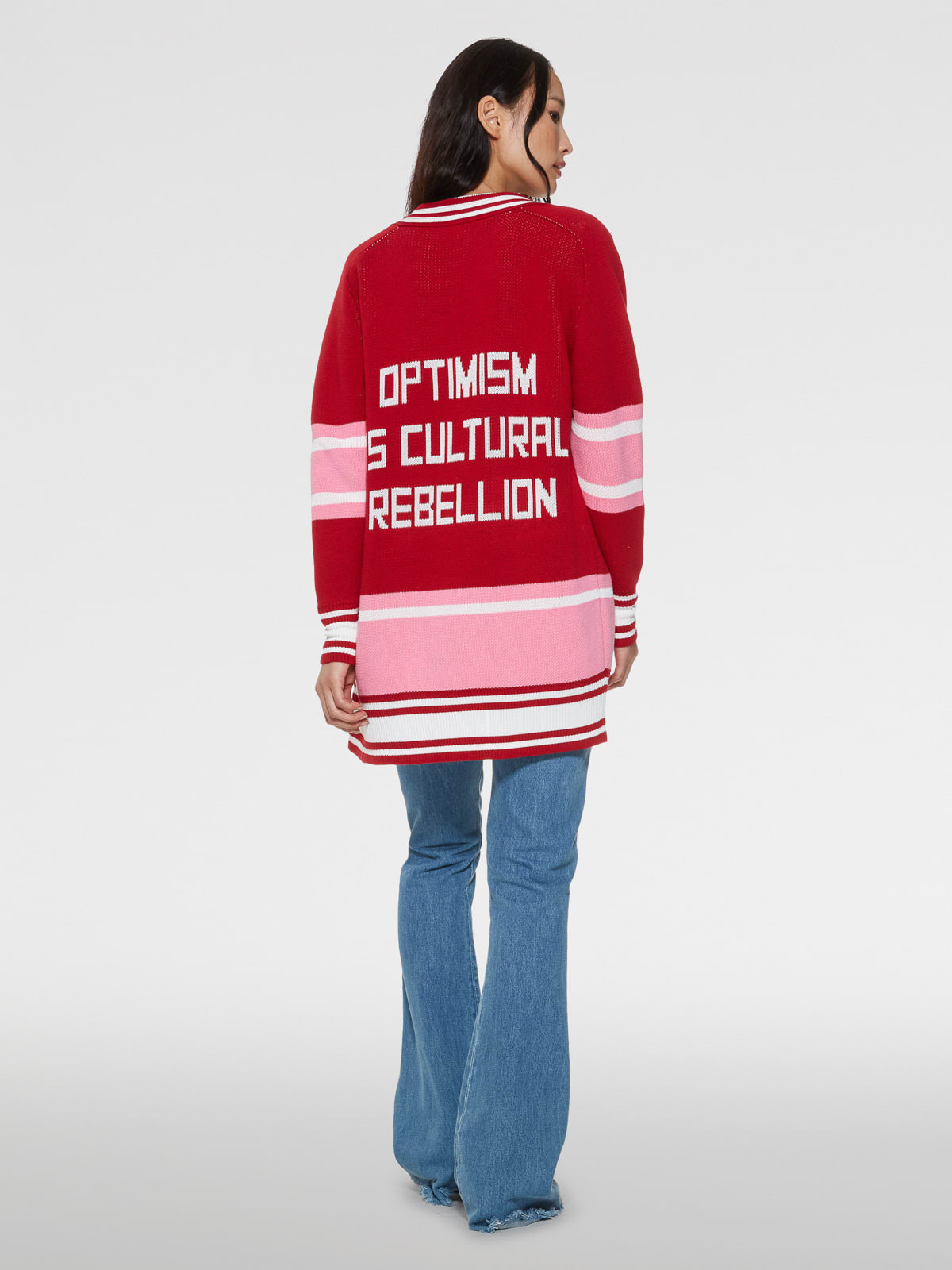 Dixie college cardigan with lettering on the back | Golden Goose
