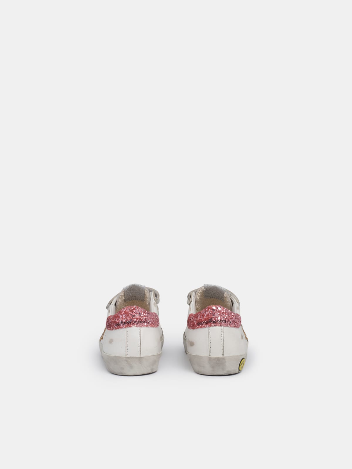 Old School sneakers with Velcro fastening and glitter details | Golden ...