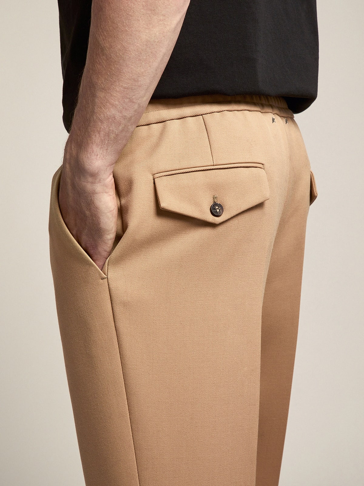 Sand-colored Journey Collection Luke pants | Golden Goose