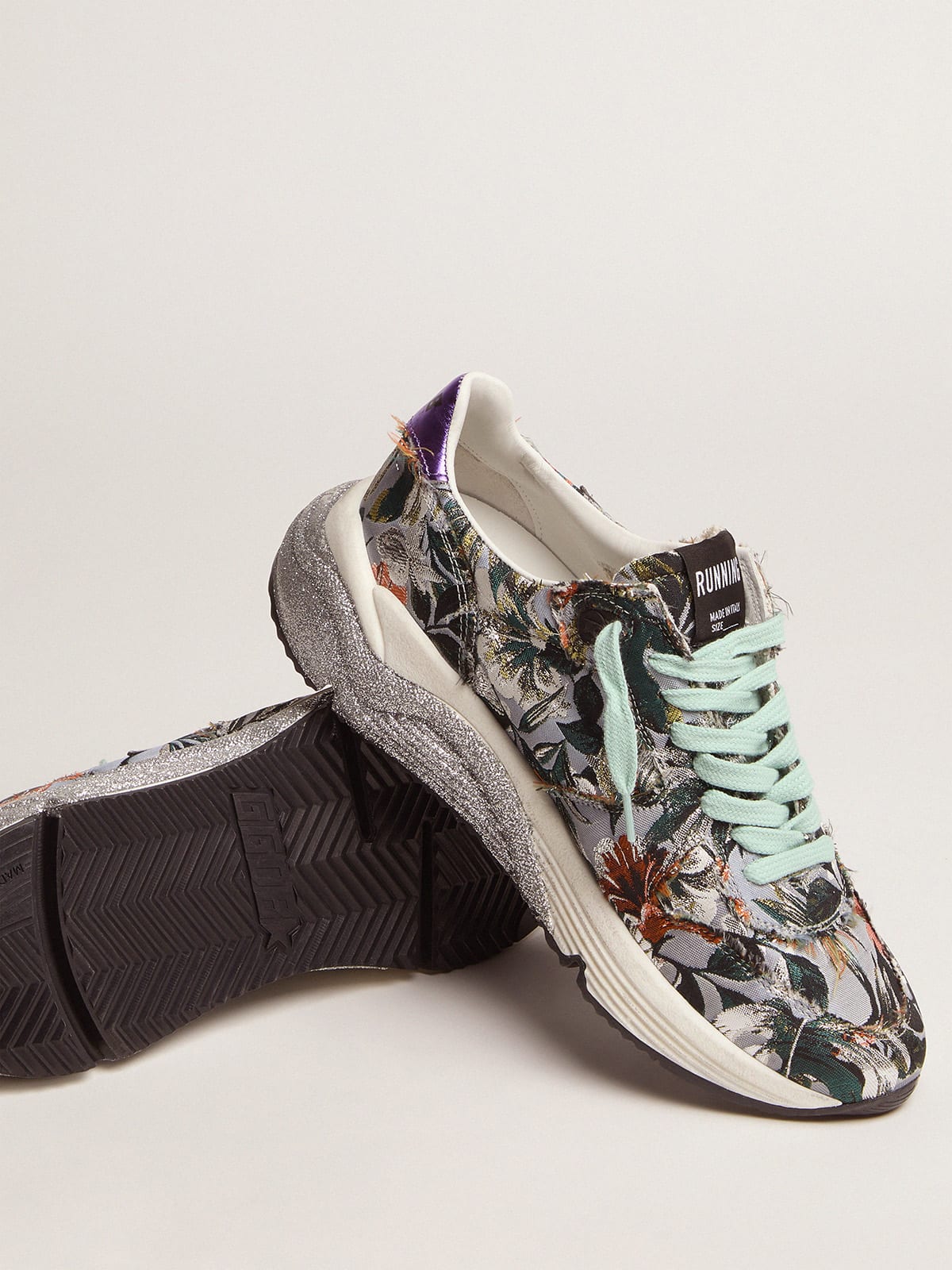 Running Sole sneakers with floral jacquard upper | Golden Goose