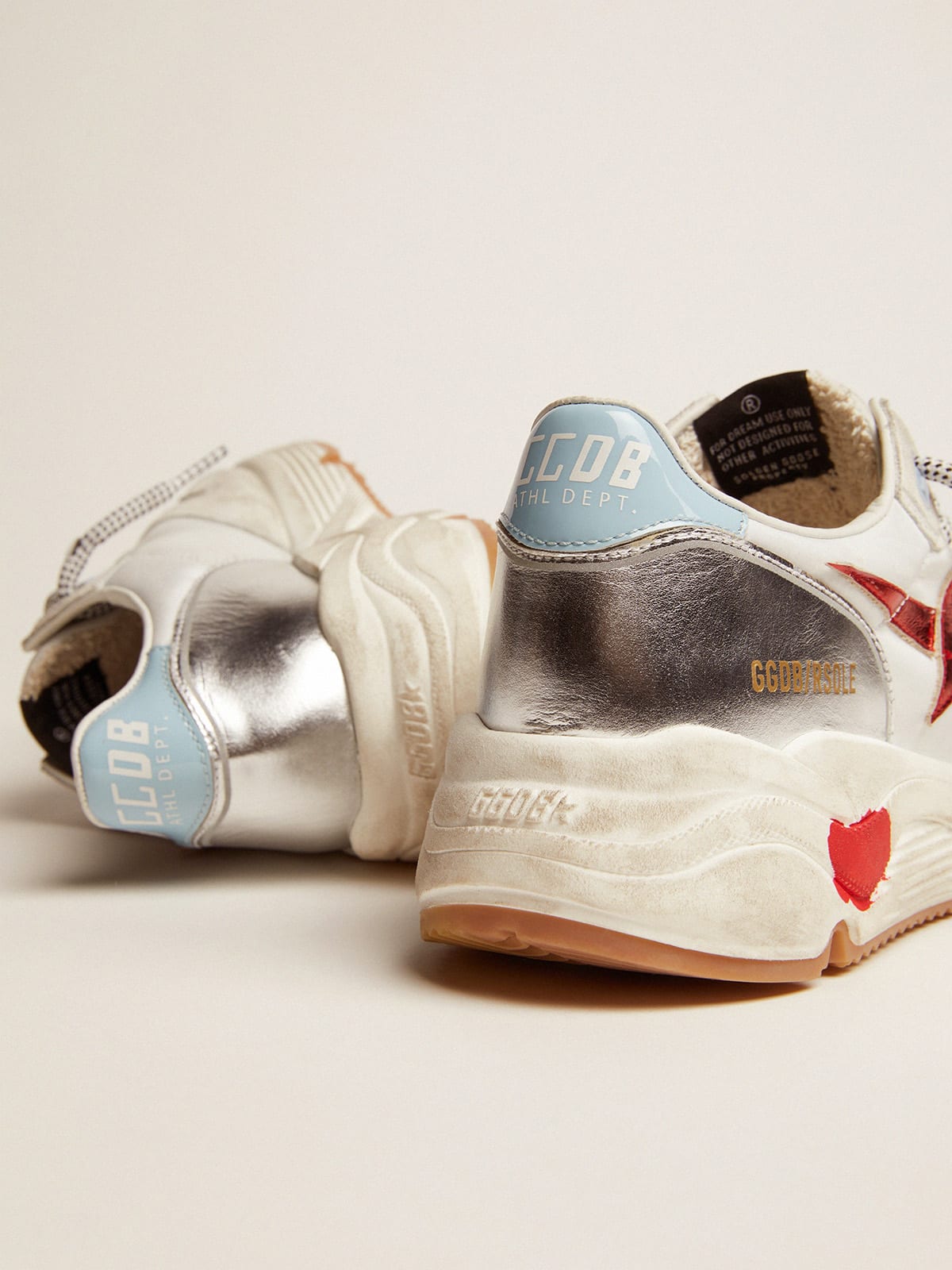Running Sole sneakers in nylon and suede with red laminated leather ...