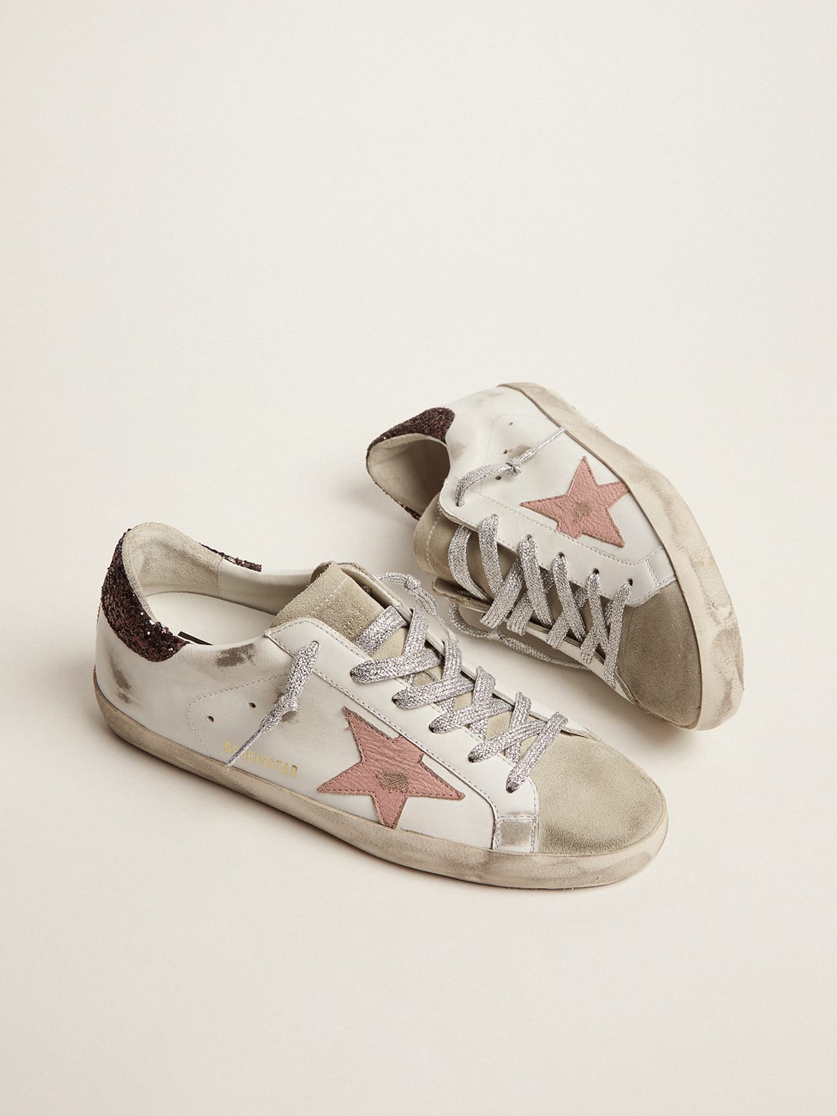 Zapatillas deportivas Super-Star con refuerzo del talón con purpurina ...