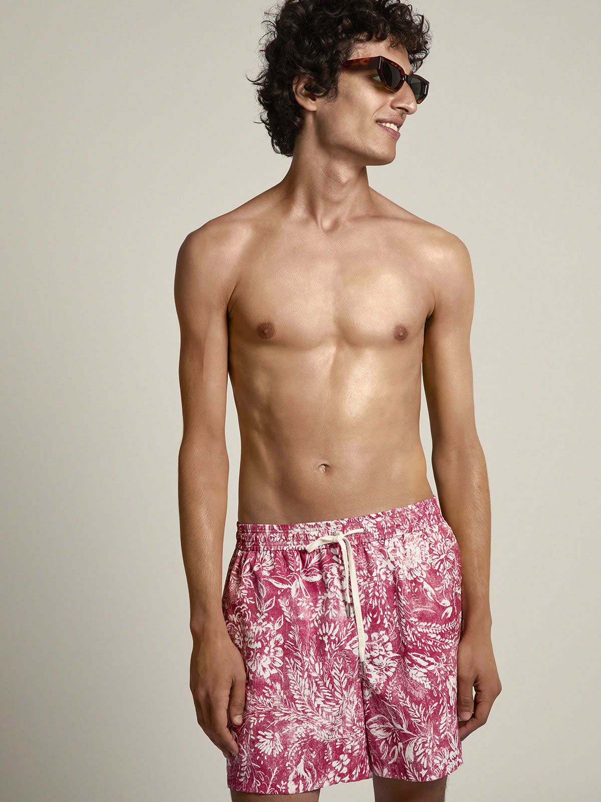 Vintage red boxers with contrasting white print | Golden Goose