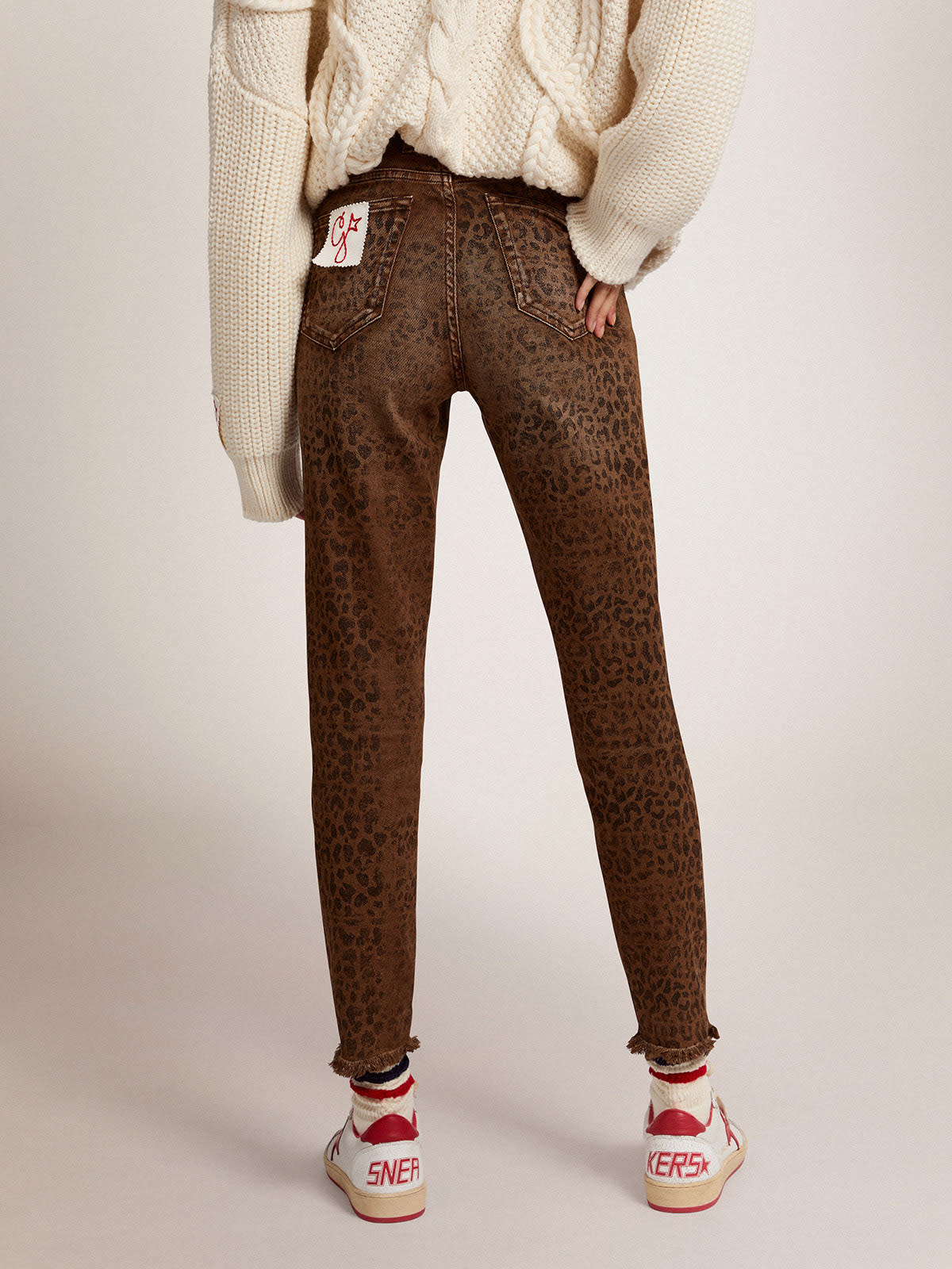 Golden Collection skinny jeans with animal print | Golden Goose