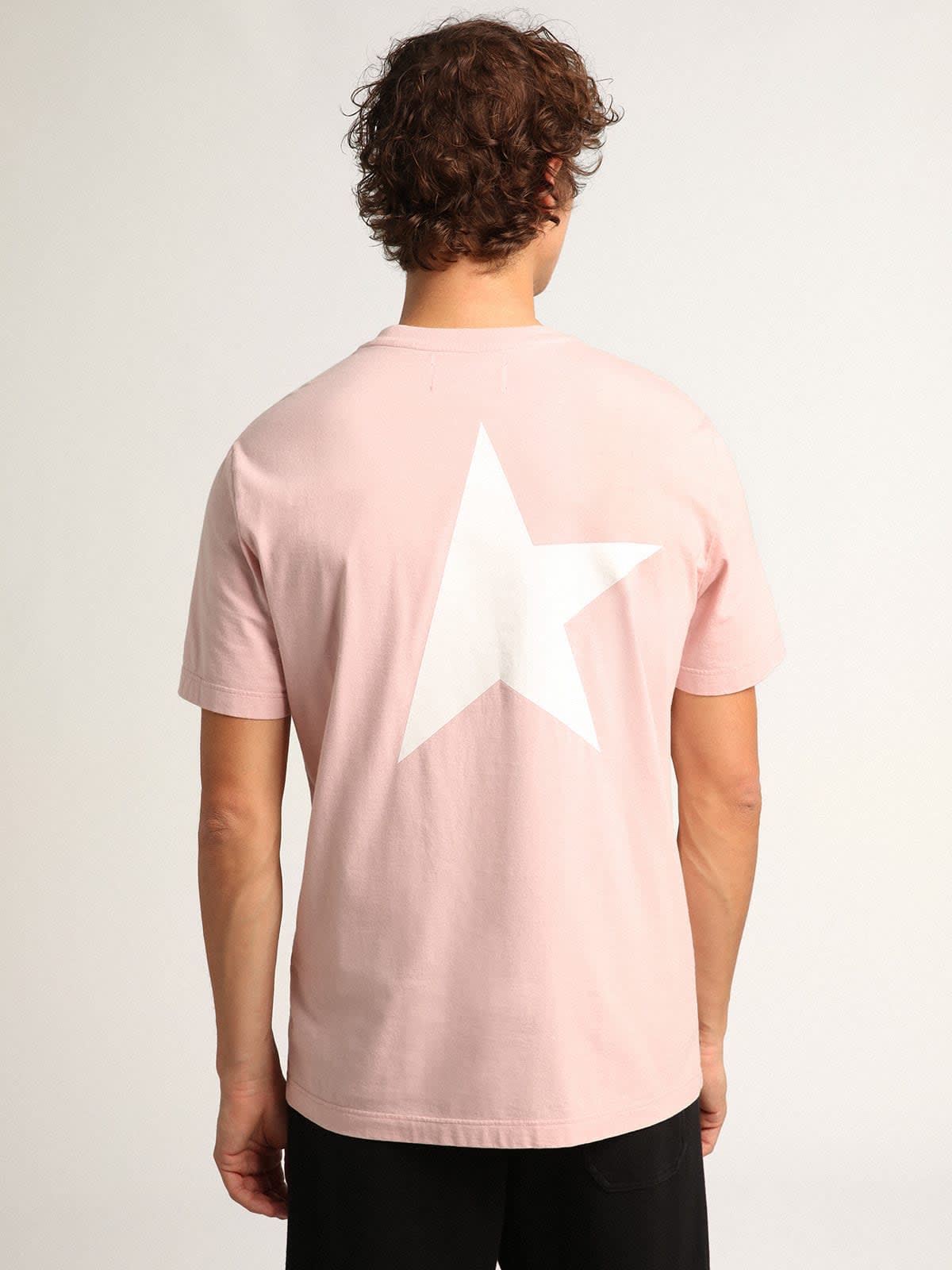 Lavender pink Star Collection T-shirt with white logo and star | Golden ...
