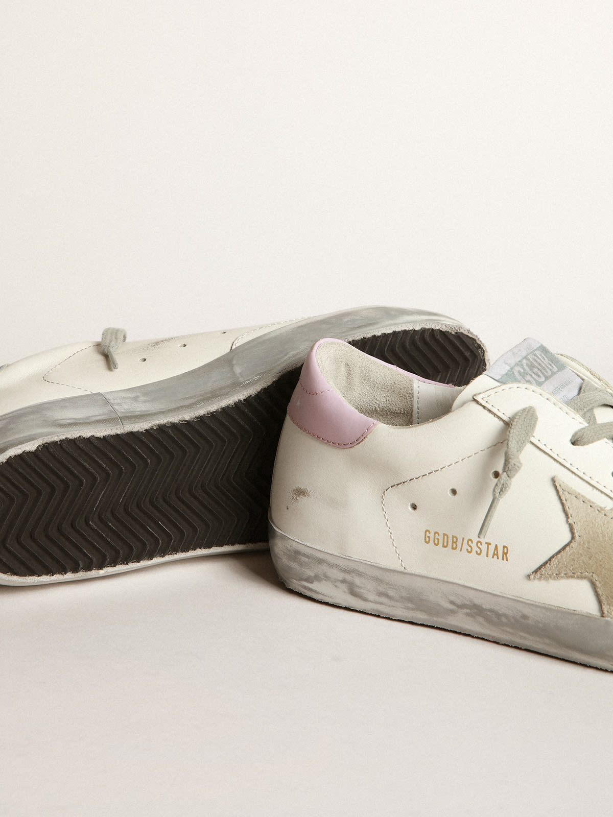 Super-Star sneakers with handwritten lettering and two-tone heel tabs ...
