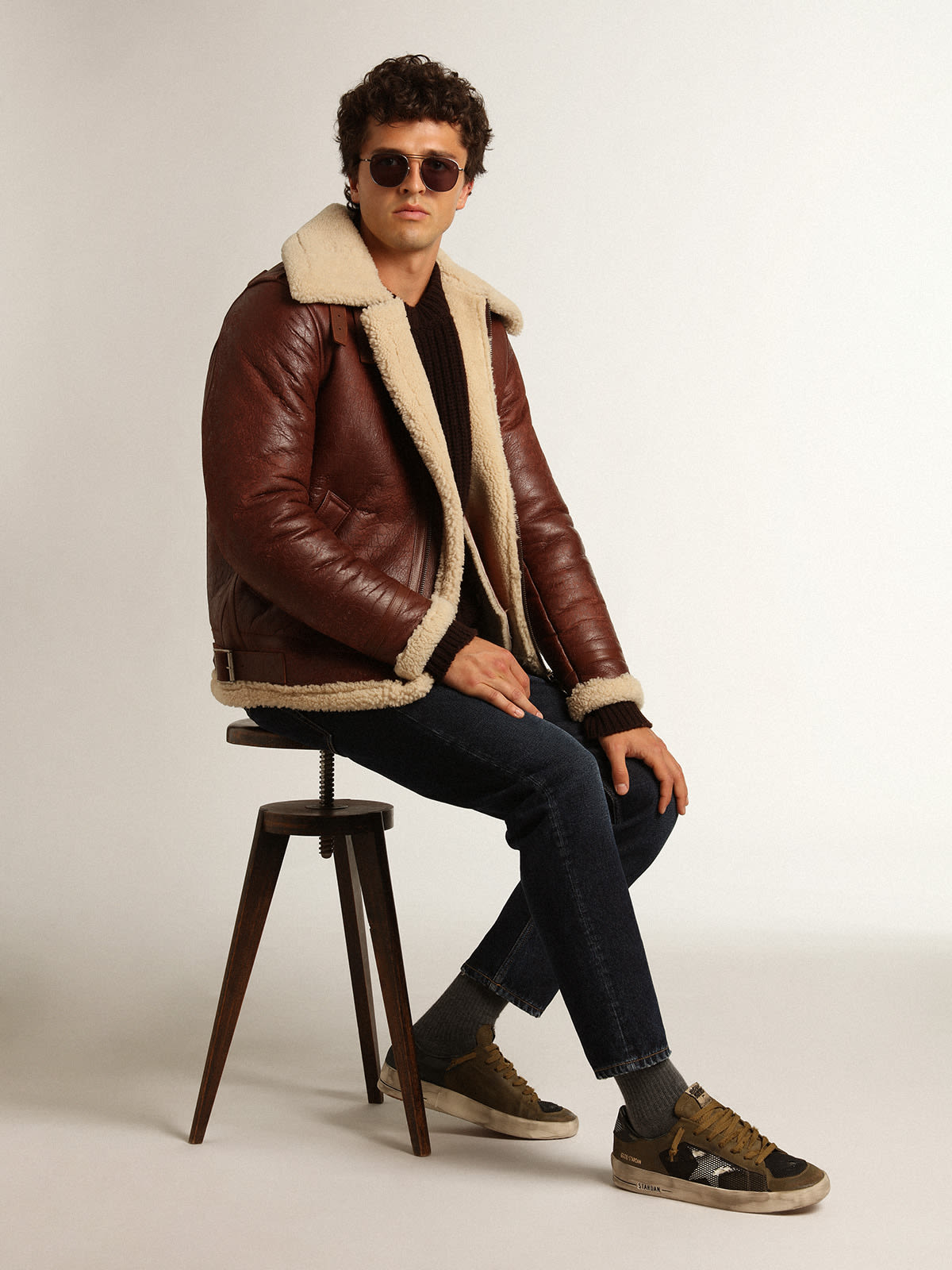 Journey Collection aviator style jacket | Golden Goose