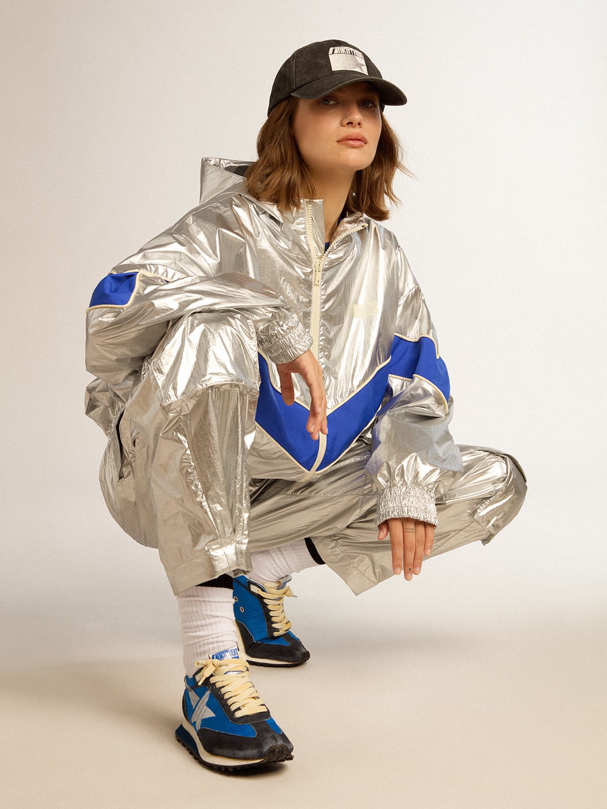 Marathon pour femme avec tige en nylon bleu et étoile blanche | Golden ...