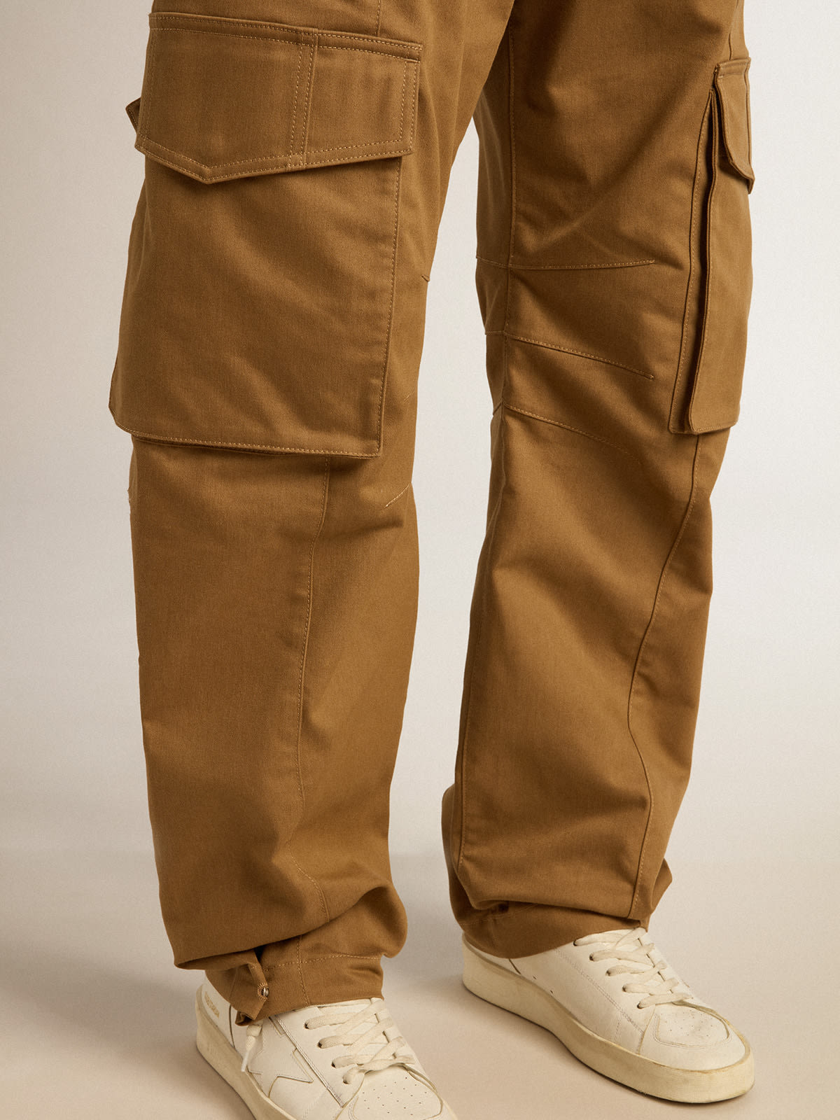 Beige khaki cargo pants | Golden Goose
