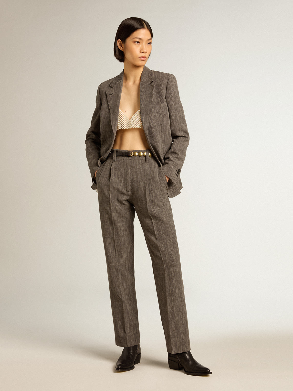 Women’s string of pearls top | Golden Goose