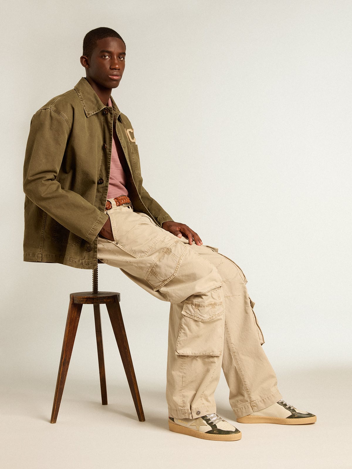 Ball Star LTD with platinum leather star and green leather heel tab ...