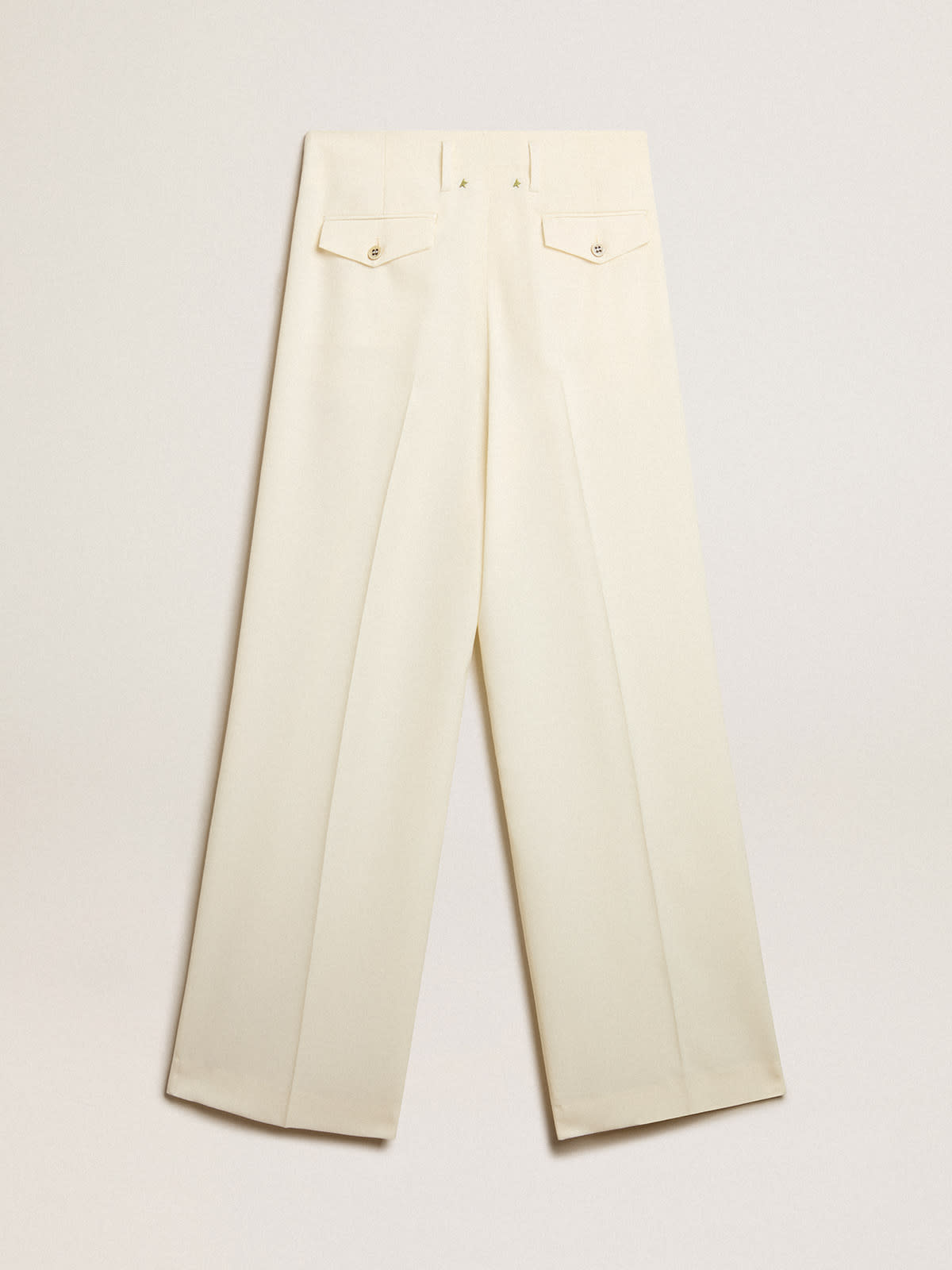 Women's joggers in aged white wool blend | Golden Goose