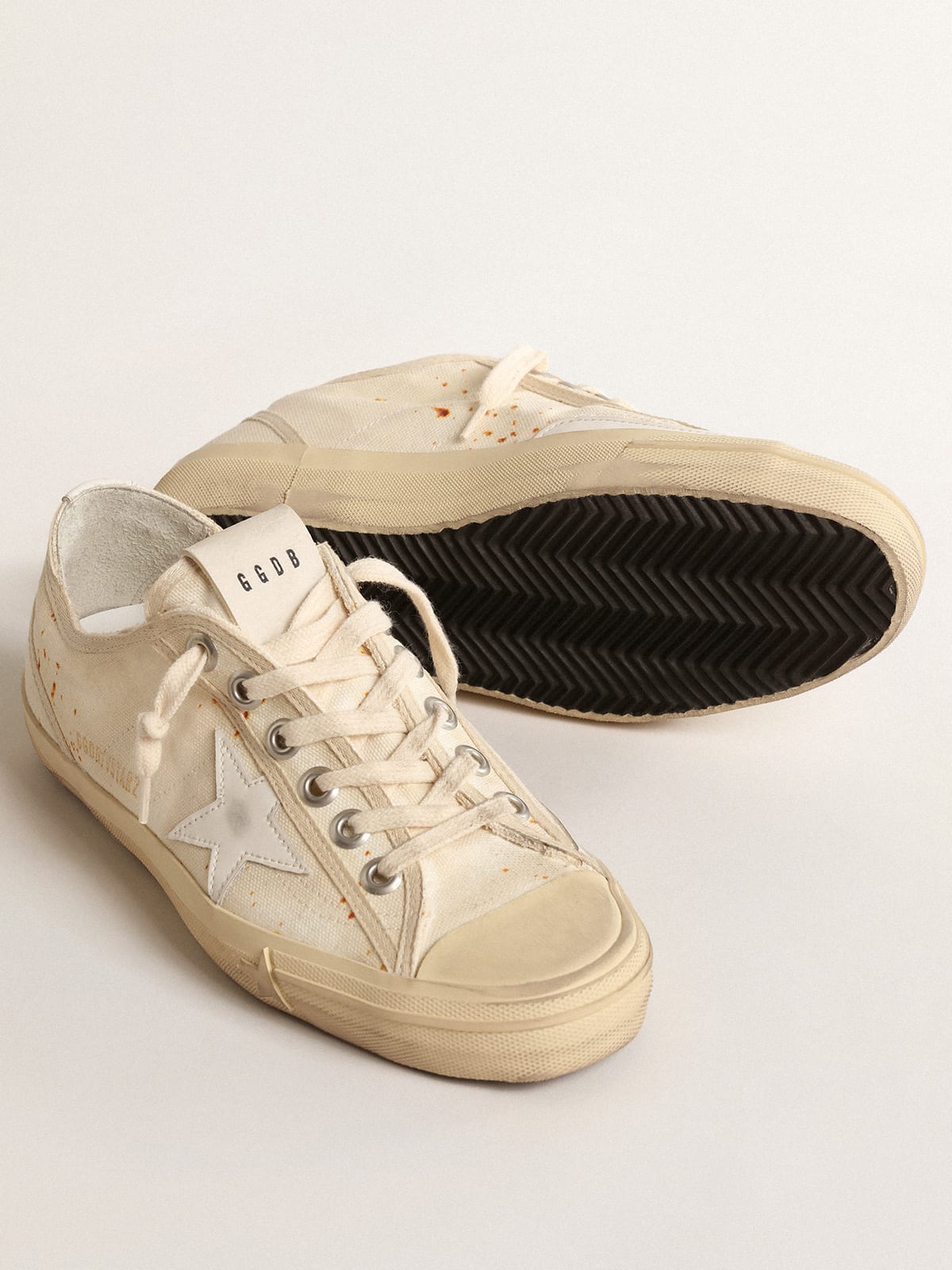 Women’s V-Star LAB in canvas with leather star and rust-colored ...