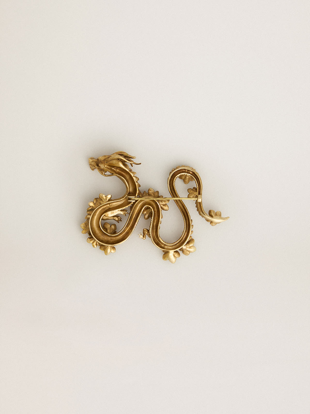 CNY antique gold dragon-shaped pin | Golden Goose