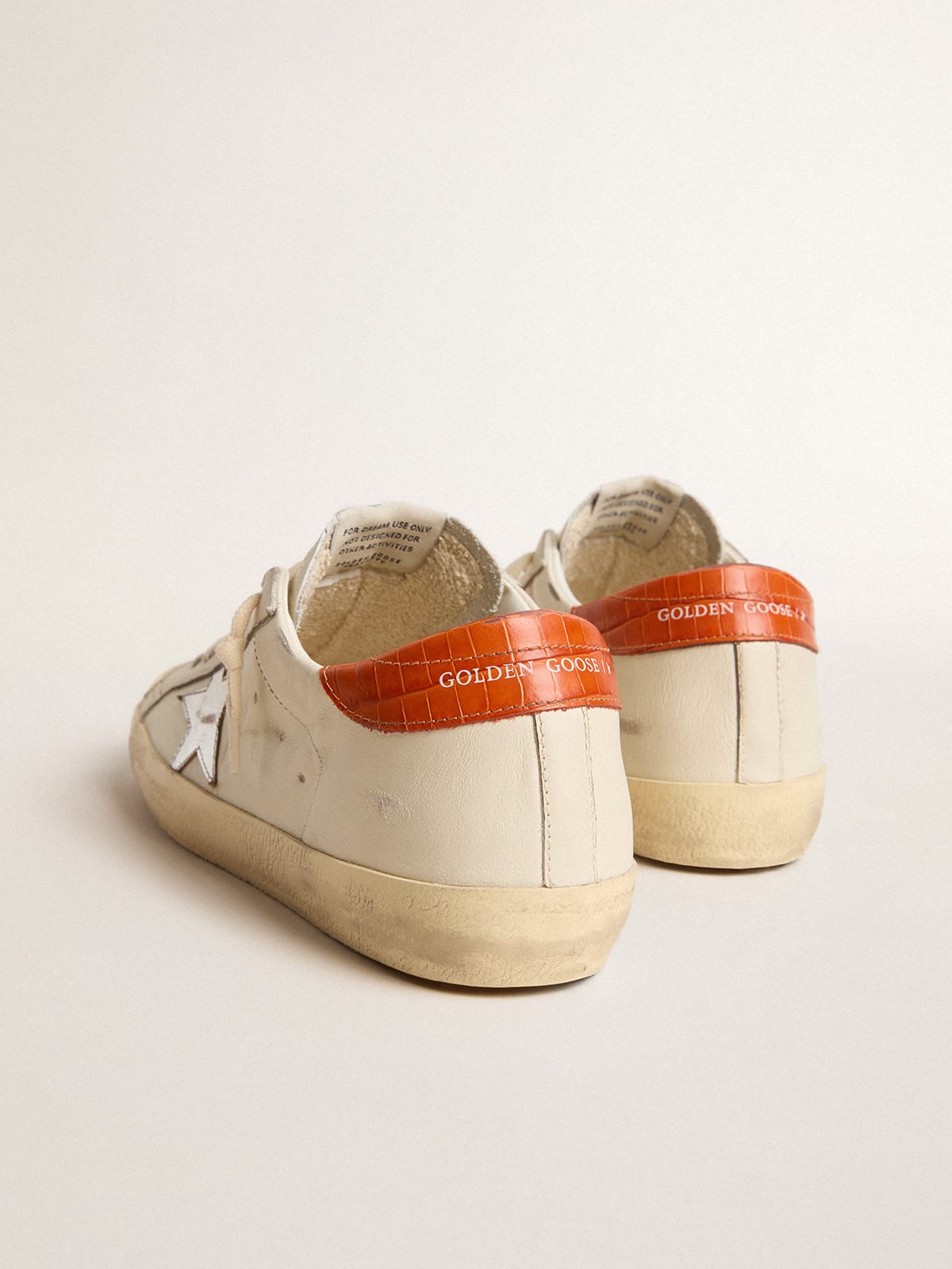 Super-Star LTD with silver leather star and croc-print leather heel tab ...